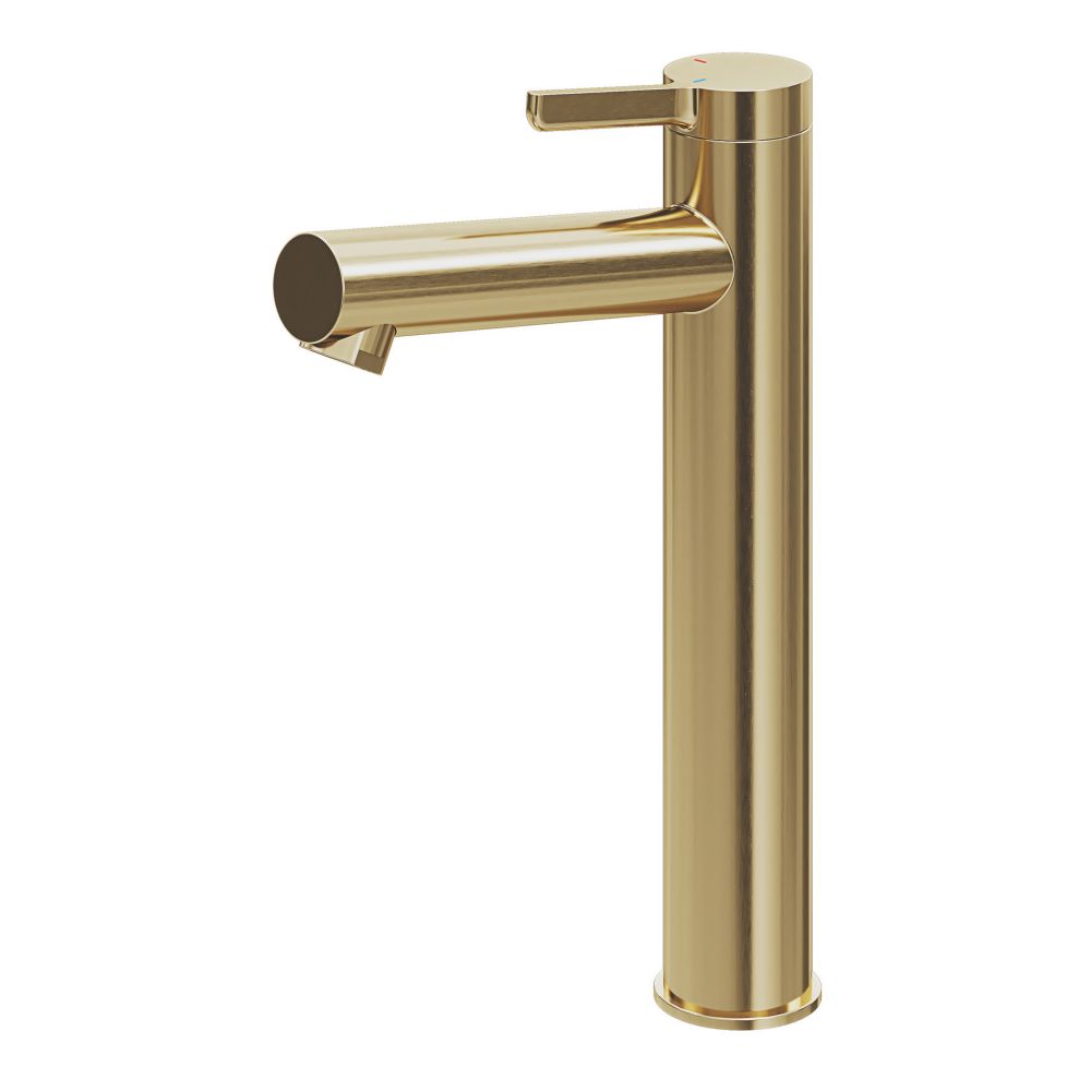 Swirl Bonda Brass 250mm Tall Lever Mono Basin Mixer Tap - Screwfix