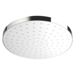 Mira Beat Deluge Tilt Shower Head Chrome/White 250mm - Screwfix