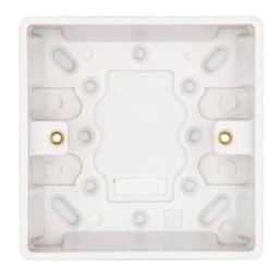 Vimark Pro 1-Gang Surface Pattress White Back Box 25mm - Screwfix