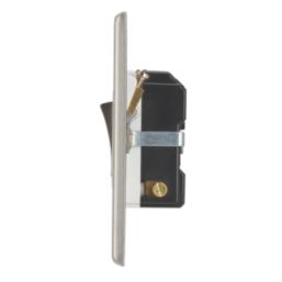 Contactum iConic 13A Switched Fused Spur Brushed Steel with White ...