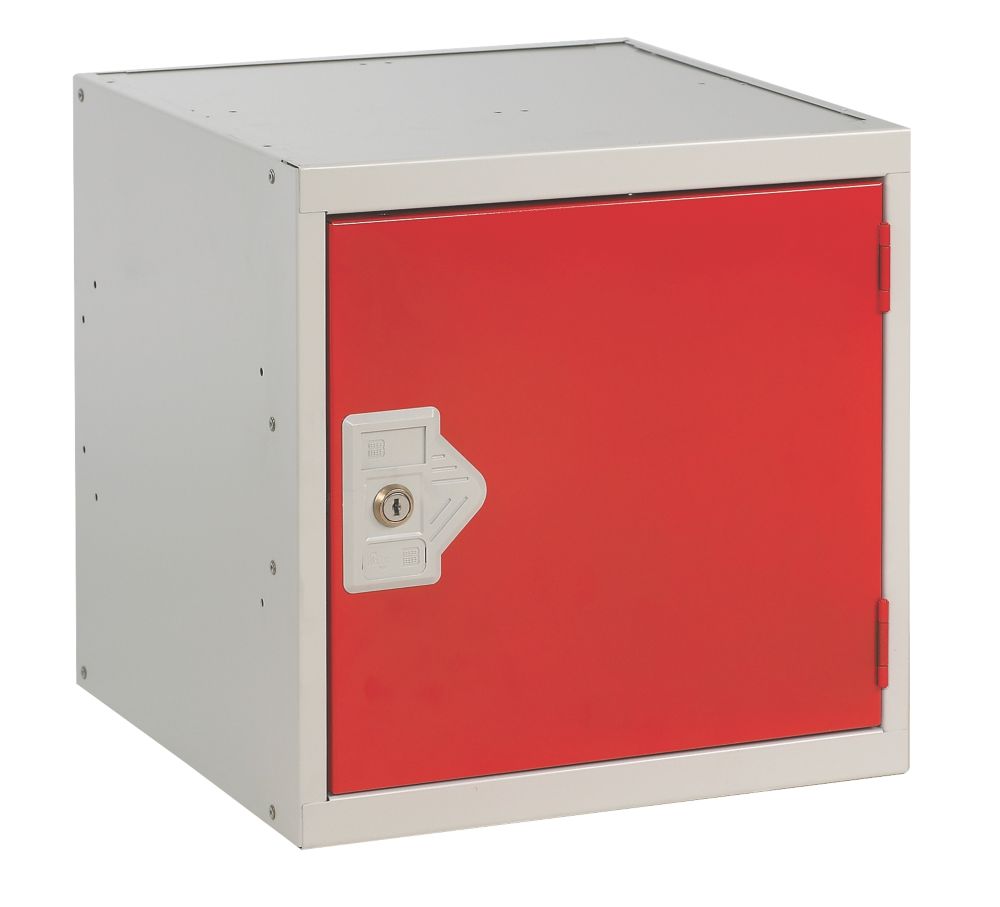 LinkLockers Security Cube Locker 380mm x 380mm Red - Screwfix