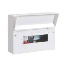 MK Sentry 12-Module 12-Way Part-Populated High Integrity Main Switch Consumer Unit with SPD ...