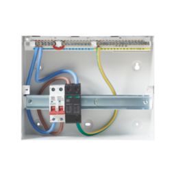 MK Sentry 12-Module 12-Way Part-Populated High Integrity Main Switch Consumer Unit with SPD ...