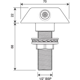 High Security Tap Spout Stainless Steel - Screwfix