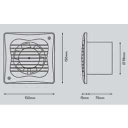 Xpelair VX100 Slim 4" Axial Bathroom Extractor Fan White 220-240V ...