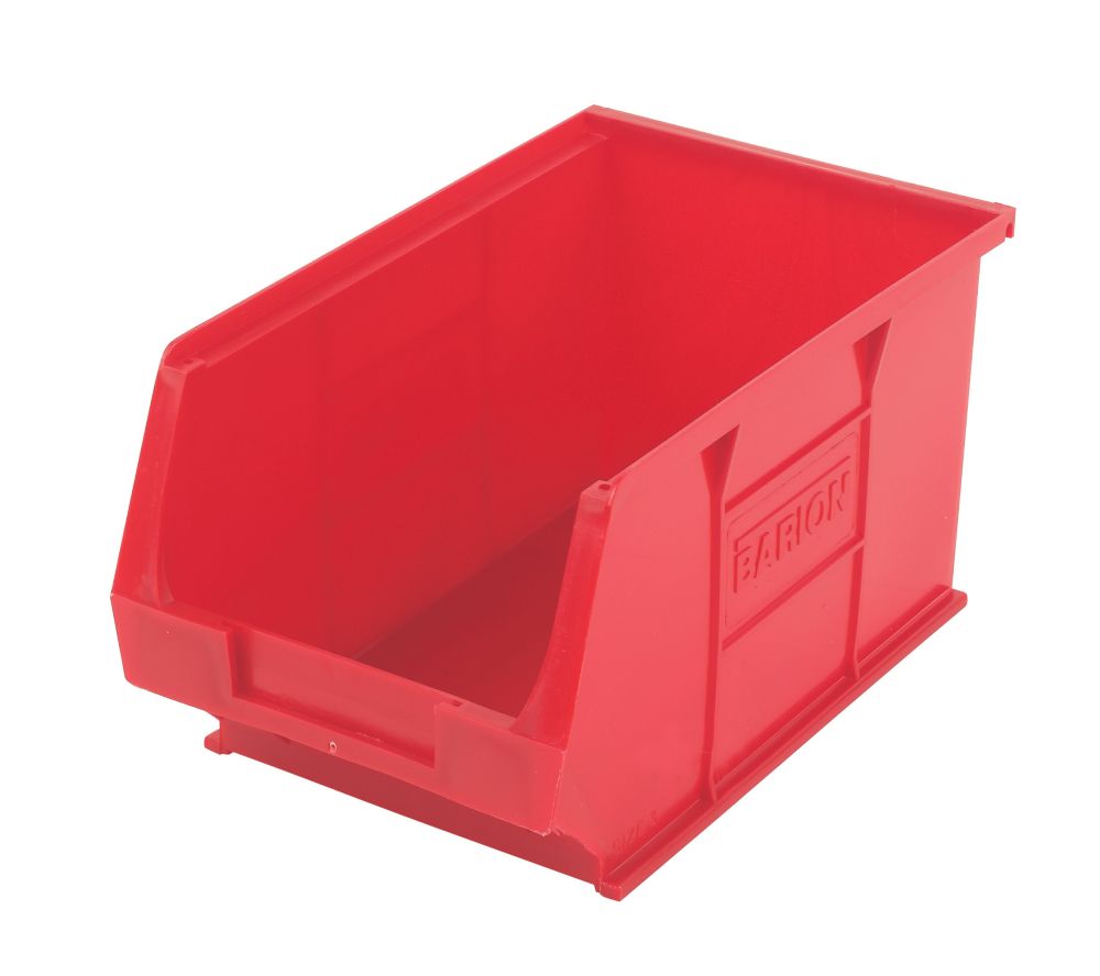 Barton TC3 Semi-Open-Fronted Storage Bins 4.6Ltr Red 10 Pack - Screwfix