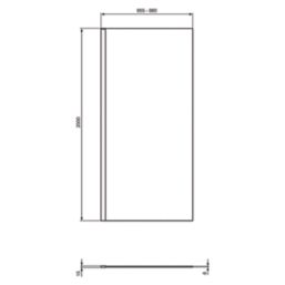 Ideal Standard i.life Semi-Framed Wet Room Panel Clear Glass/Silver ...