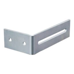 Essentials Adjustable Corner Bracket Silver 55mm x 120mm x 30mm - Screwfix