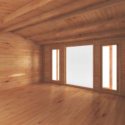 Mercia Home Office Director 16' x 12' 6" (Nominal) Apex Timber Log ...