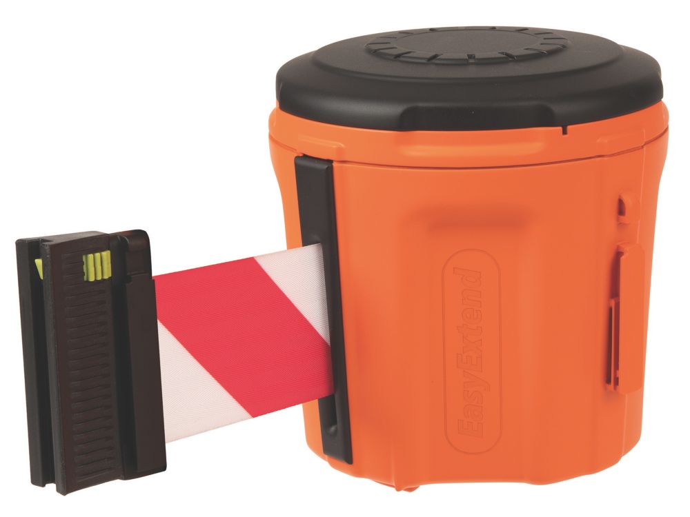 EasyExtend Retractable Barrier Head Unit Orange/Black 10m - Screwfix
