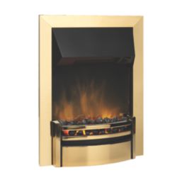 Dimplex Kansas Brass Switch Control Inset Electric Fire 463mm x 160mm x ...