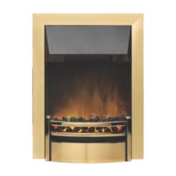 Dimplex Kansas Brass Switch Control Inset Electric Fire 463mm x 160mm x ...