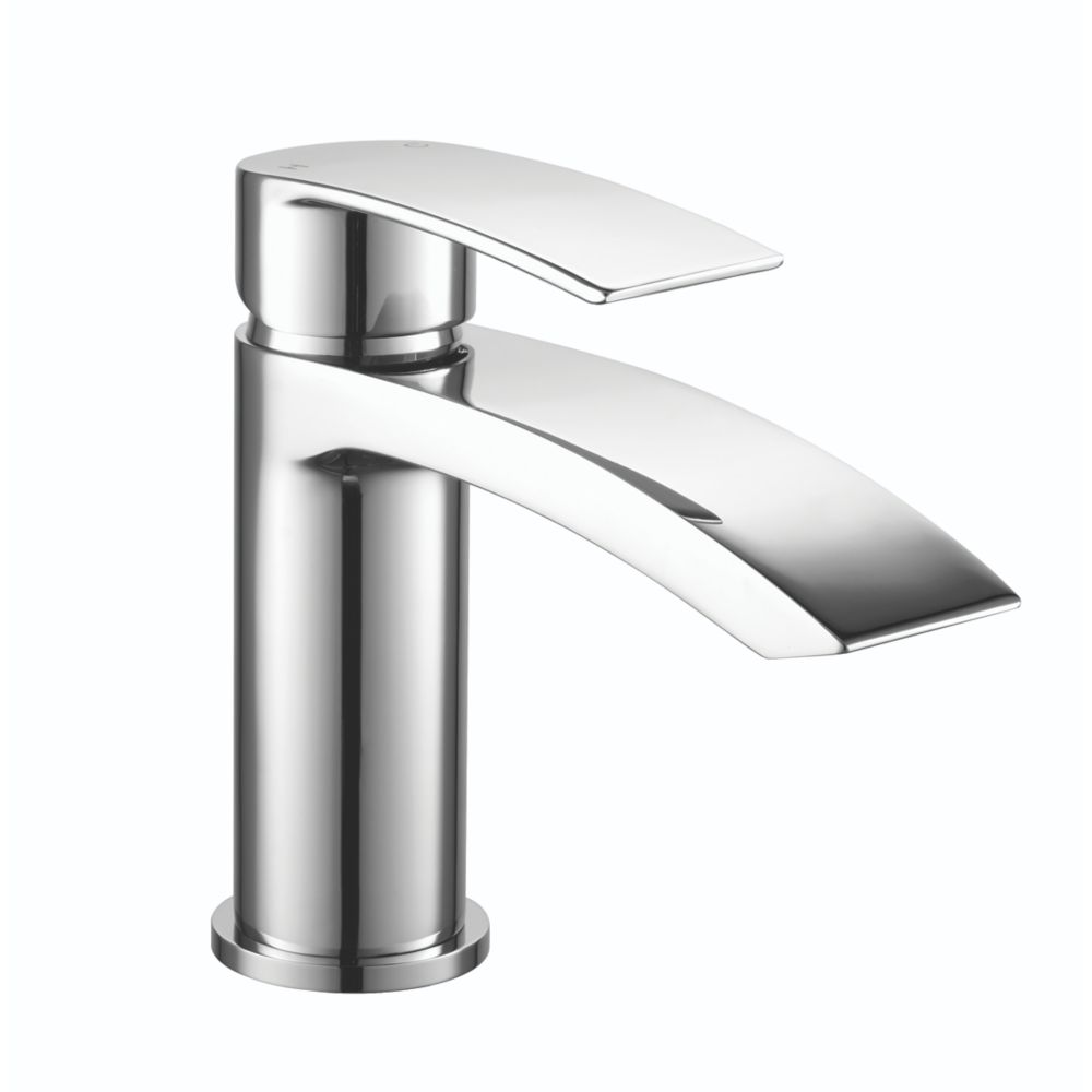 ETAL Spear Polished Chrome 184mm Standard Round Head Mono Basin Mixer ...