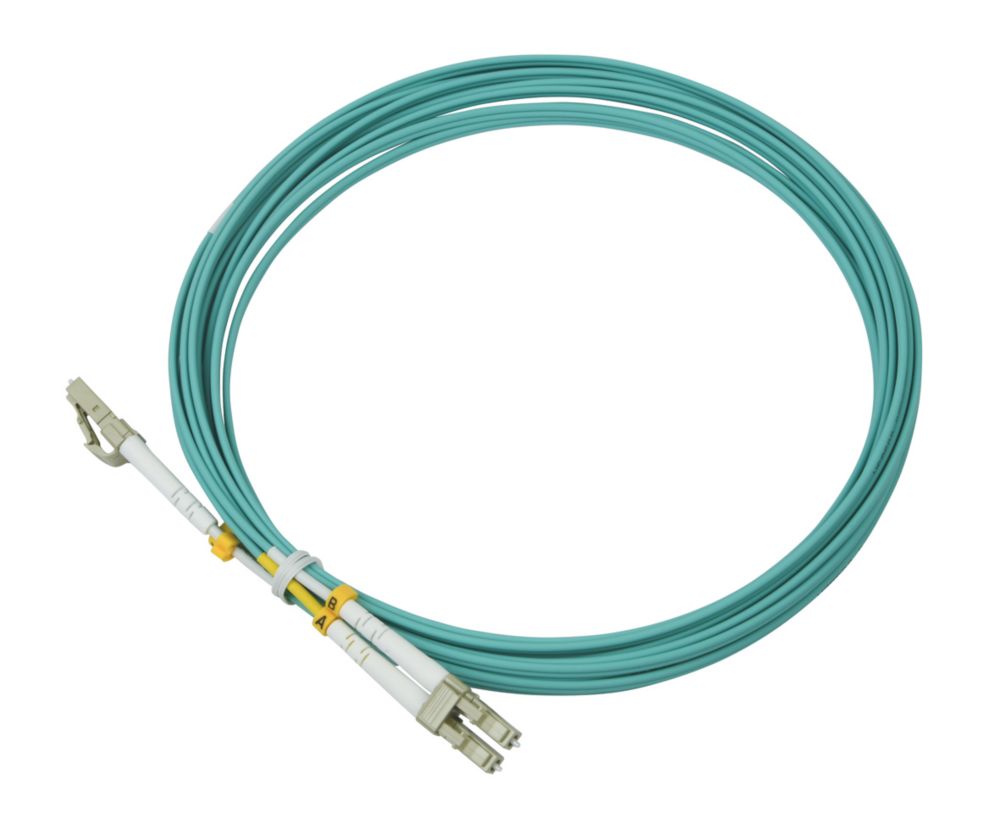Labgear Duplex Multi Mode Green/Yellow LC- LC OM3 LSZH Fibre Optic ...