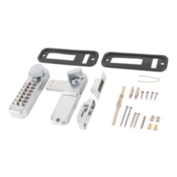 Smith & Locke Push-Button Lock 37.5mm Silver - Screwfix