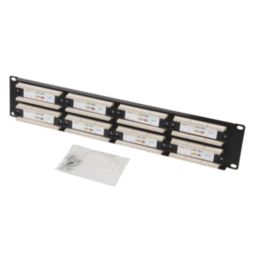 Labgear Cat 6 1U 48 Port RJ45 Patch Panel UTP 1.96" - Screwfix