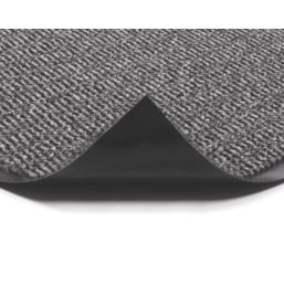 COBA Vyna-Plush Entrance Mat Black/Steel 1500mm x 900mm x 7mm - Screwfix