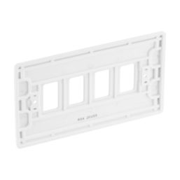 British General Nexus Grid 4-Module Grid Faceplate White - Screwfix