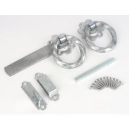 GateMate Twisted Ring Gate Latch Silver 150mm - Screwfix