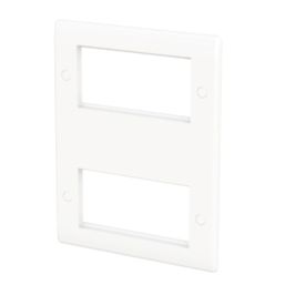 British General 8-Module Modular Faceplate White - Screwfix