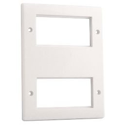 British General 8-Module Modular Faceplate White - Screwfix