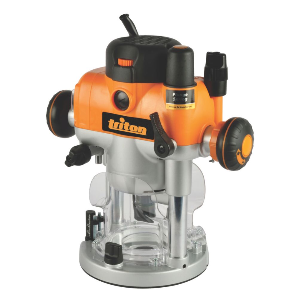Triton TRA001 2400W 1/2" Electric Dual-Mode Precision Plunge Router ...