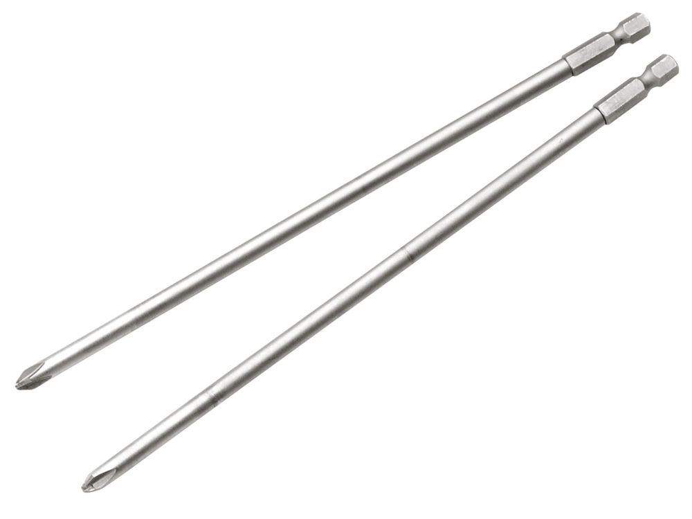 Senco DS722 1/4" 200mm Hex Shank PH2 Screwdriver Bits 2 Pack - Screwfix