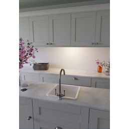 Abode Sandon 1 Bowl Fireclay Ceramic Kitchen Sink 460mm x 194mm - Screwfix