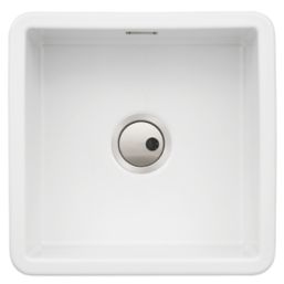 Abode Sandon 1 Bowl Fireclay Ceramic Kitchen Sink 460mm x 194mm - Screwfix