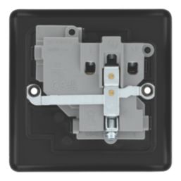 LAP 13A 1-Gang SP Switched Socket Matt Black with Black Inserts - Screwfix