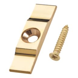 Essentials Turn Button Catches Polished Brass 38mm x 9mm 10 Pack - Screwfix