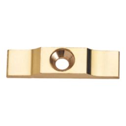 Essentials Turn Button Catches Polished Brass 38mm x 9mm 10 Pack - Screwfix