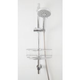Croydex 1-Tier Riser Rail Basket Chrome - Screwfix