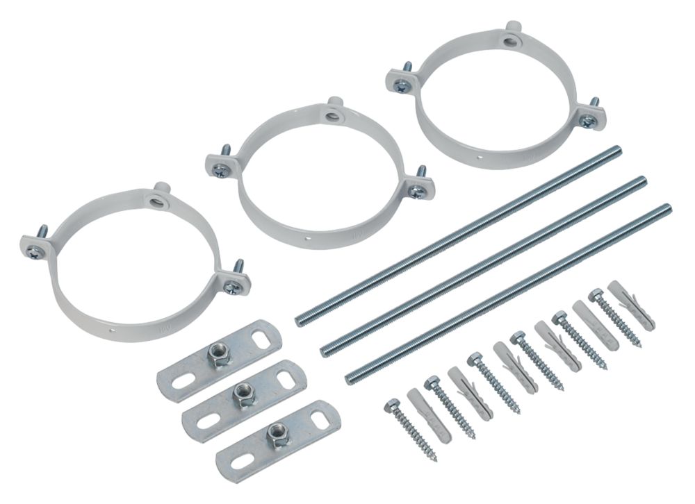 Vaillant Adjustable Flue Support Clips 60/100mm 3 Pack - Screwfix