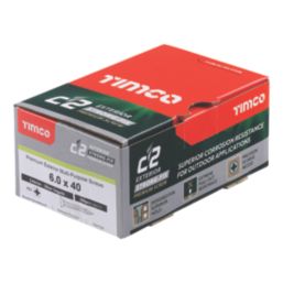 Timco PZ Double-Countersunk Multipurpose Premium Screws 6mm x 40mm 200 ...