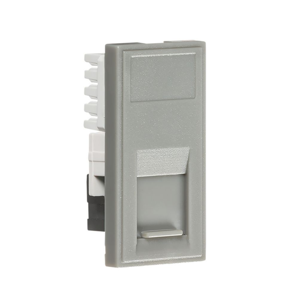 Knightsbridge Modular RJ45 Ethernet Socket Grey with Grey Inserts ...