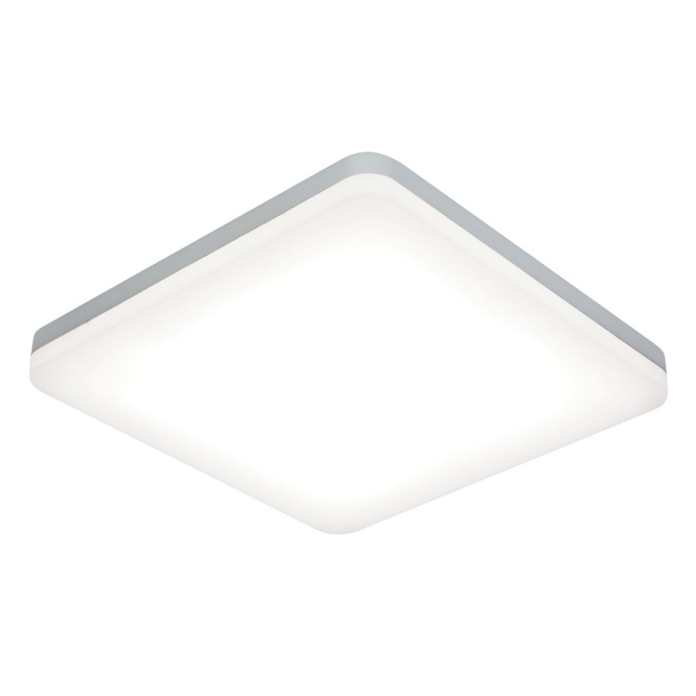 Saxby Noble LED Flush Light Silver-Effect 22W 1900lm - Screwfix