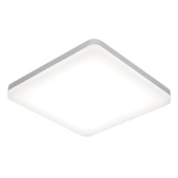 Saxby Noble LED Flush Light Silver-Effect 22W 1900lm - Screwfix