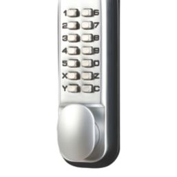 Smith & Locke Push-Button Lock w/ Easy Code Change 37.5mm Silver - Screwfix