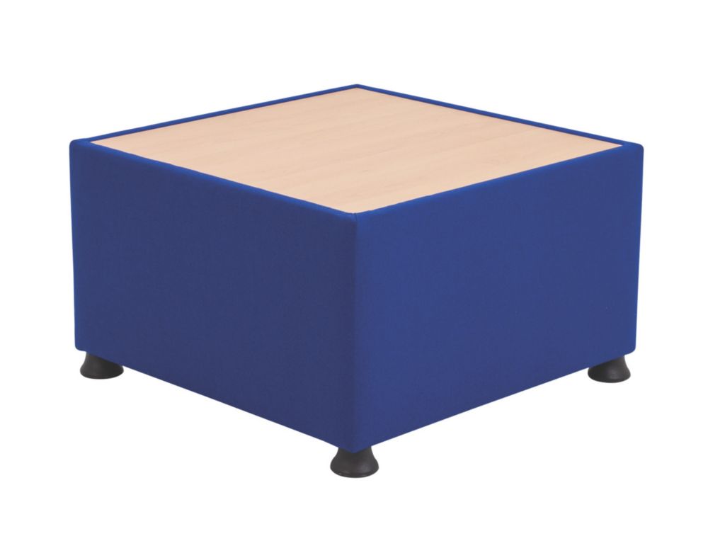 TC Group Glacier Square Modular Table Royal Blue/Black 620mm x 370mm ...