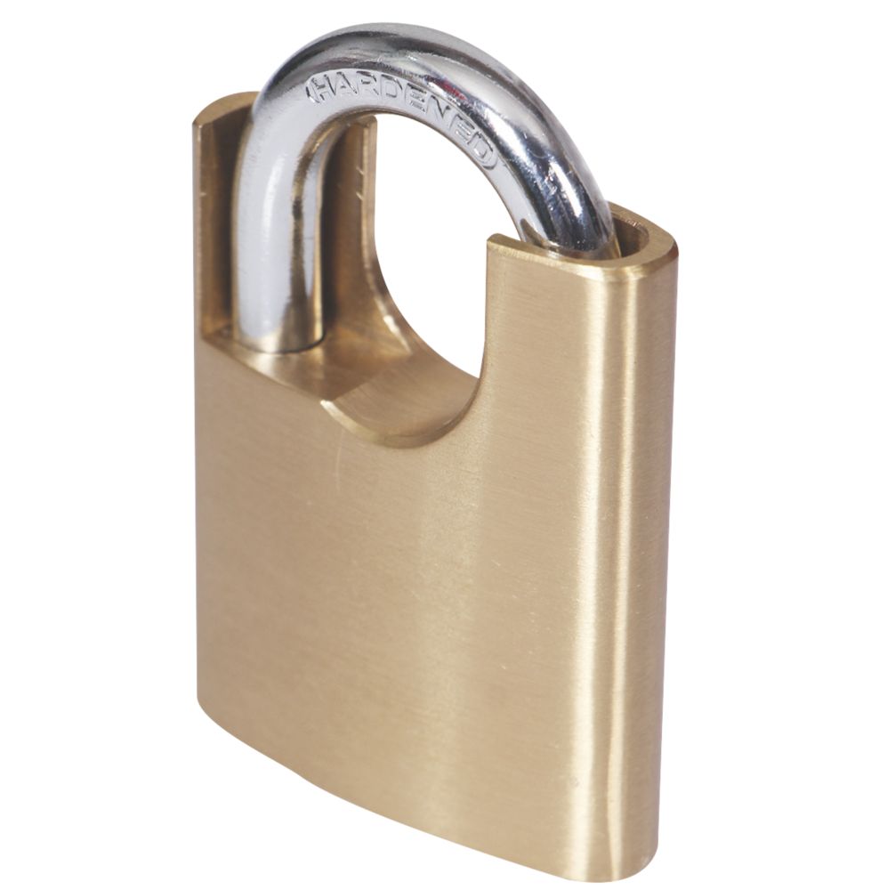 Smith & Locke Brass Closed Shackle Padlock 70mm | Padlocks | Screwfix.com