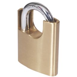 Smith & Locke Brass Closed Shackle Padlock 70mm - Screwfix
