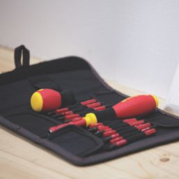 Wiha SlimVario VDE Screwdriver with Bits 10 Piece Set - Screwfix