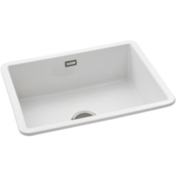 Abode Sandon 1 Bowl Fireclay Ceramic Kitchen Sink 595mm x 460mm - Screwfix