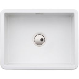 Abode Sandon 1 Bowl Fireclay Ceramic Kitchen Sink 595mm x 460mm - Screwfix