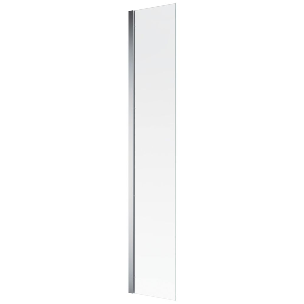 Mira Elevate Semi-Frameless Chrome Mini Bathscreen Static Panel 300mm x ...