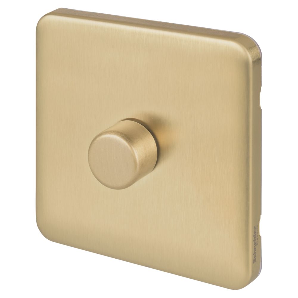 Schneider Electric Lisse Deco 1-Gang 2-Way Dimmer Switch Satin Brass ...