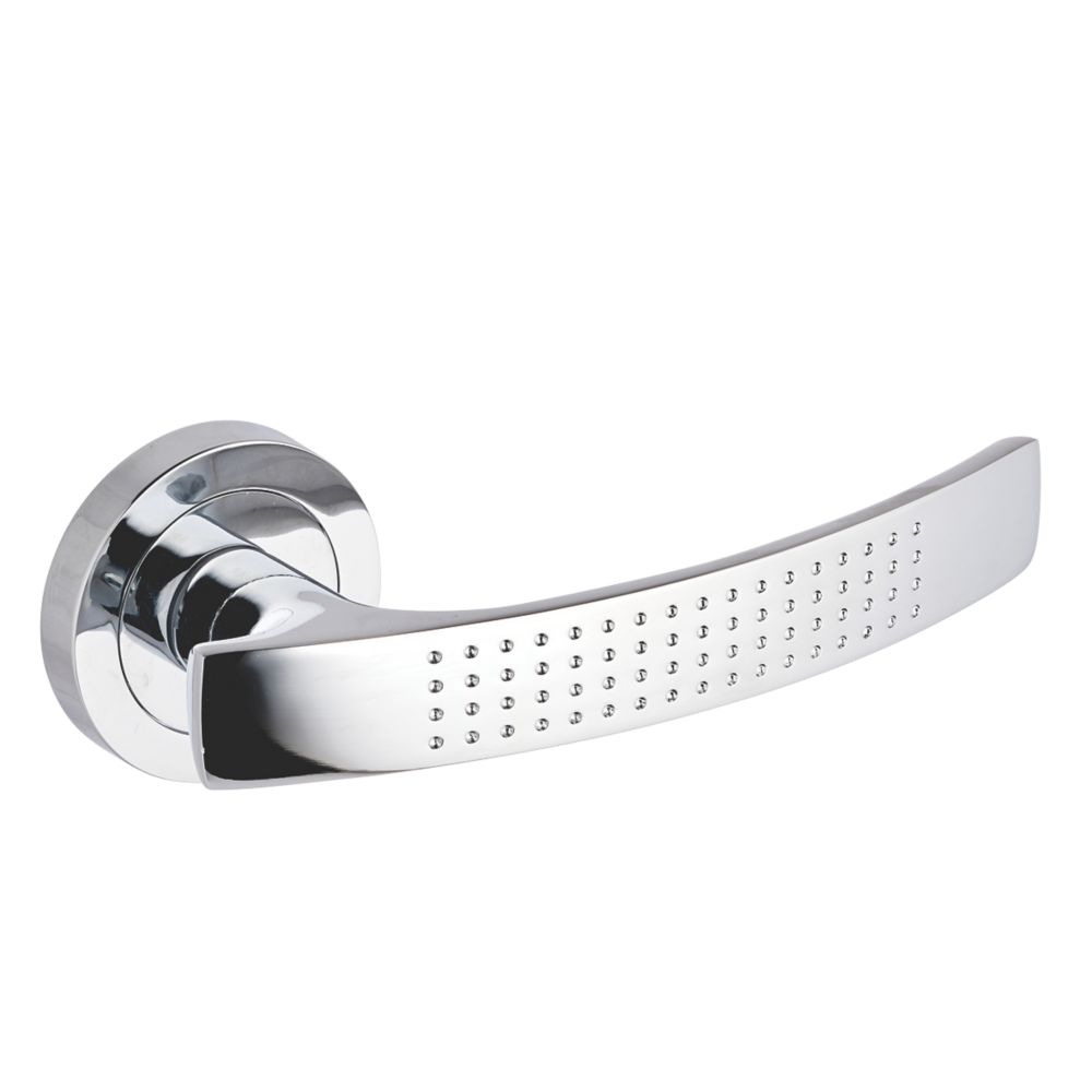 Smith & Locke Compton Fire Rated Lever on Rose Door Handles Pair ...