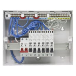 MK Sentry 12-Module 6-Way Populated High Integrity Main Switch Consumer Unit - Screwfix