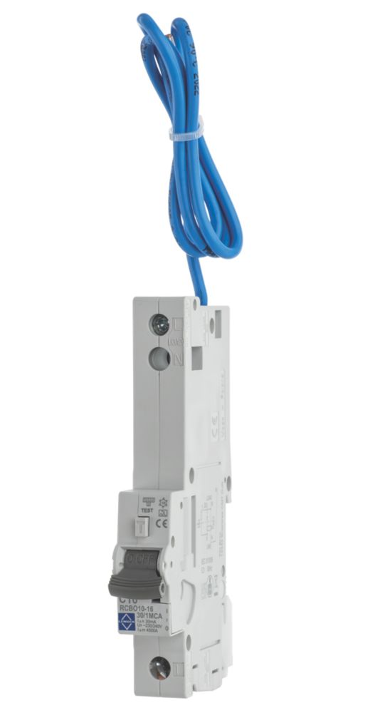 Lewden 16A 30mA Type A SP C Curve RCBO - Screwfix